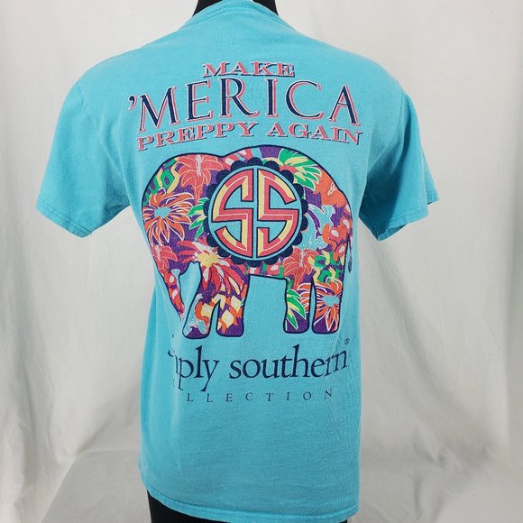 Simply Southern | Tops | Simply Southern Graphic Tshirt Lt Blue Small ...